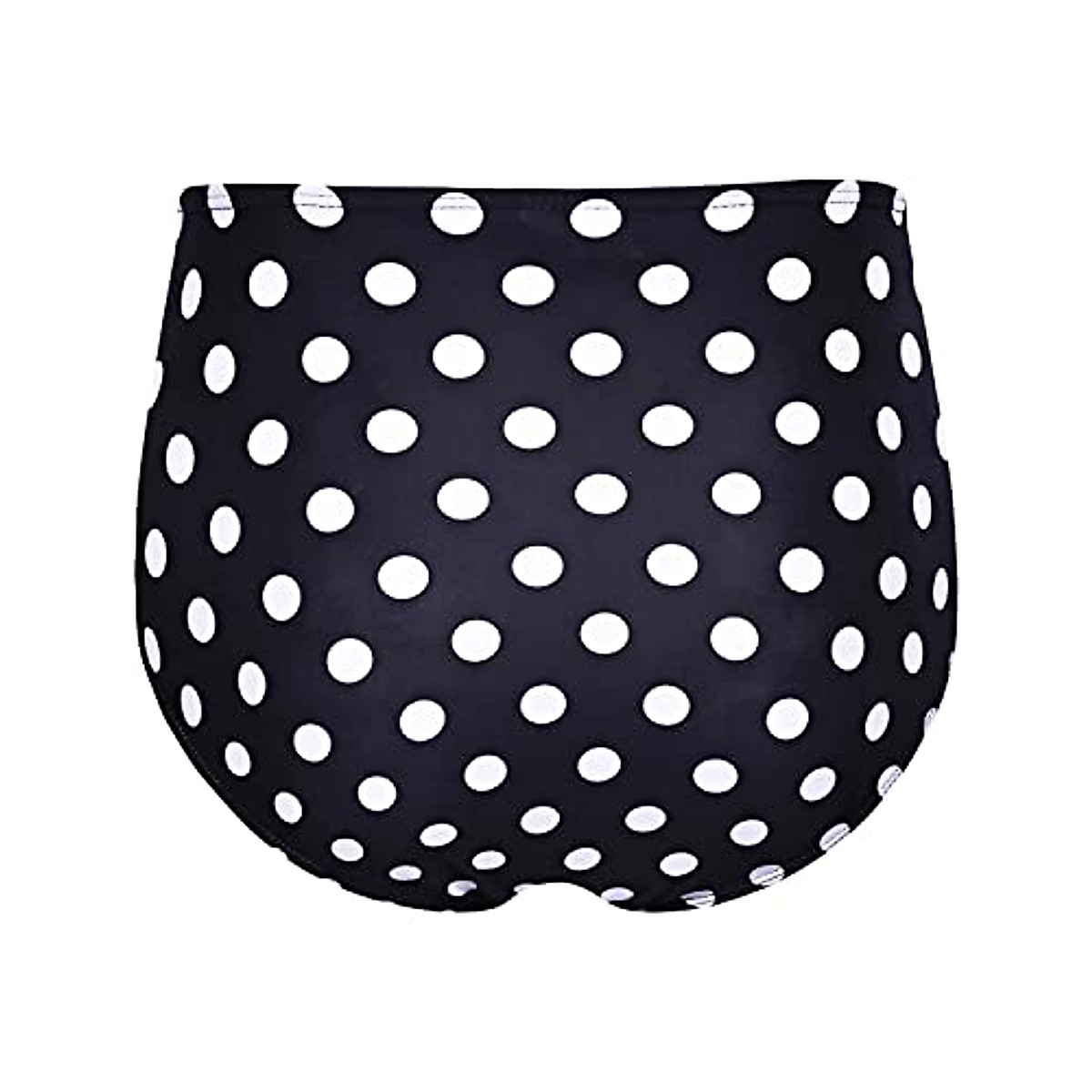 Tempt Me Women Retro High Waist Bikini Bottom Polka Dot Ruched Swim Brief Bottom L