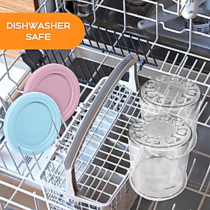 Replacement Containers - 4 Pack 16oz, Pints and Lids, Ice Cream Maker Machine Accessories, Compatible with Ice Cream Making Machines- 16oz, Dishwasher Safe