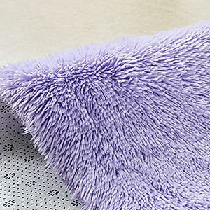 Super Soft Indoor Solid Area Rugs Fluffy Living Room Carpets for Children Bedroom Home Decor Nursery Rug Fuzzy Rug ( 3' x 5' , Navy )