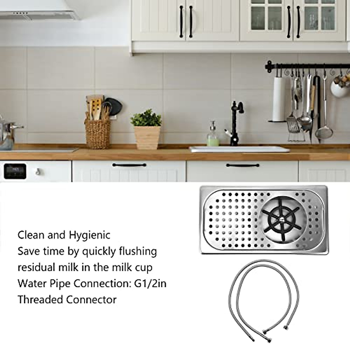 Automatic Cup Washer G1 2 Glass Washer Coffee Shop Sink Bar Counter High Pressure Rinser 4 Ports Process Desktop Embedded Commercial Glass Washers (FC-12-1 small glass washer [primary color])