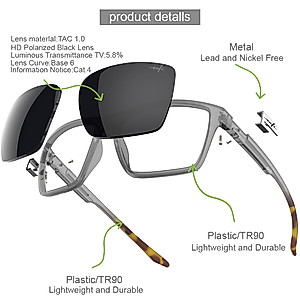 INFI Category 4 Polarized Sunglasses Men Women Very Dark Lens UV400 Protection for Sensitive Fishing Hiking Sports Glasses