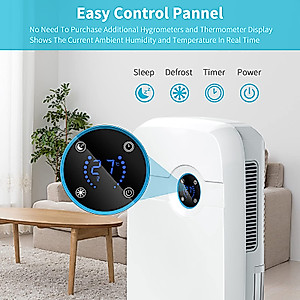 Dehumidifiers for Home, Dehumidifier 4500 Cubic Feet (320 sq ft) Electric Dehumidifiers with Remote Control, Auto Shut Off, 77.4oz Quiet Air Dehumidifier