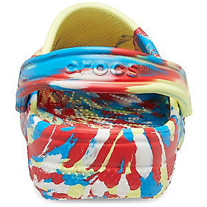 Crocs Unisex Classic Marbled Tie-dye Clog, Sulphur/Multi, Numeric_10 US Men