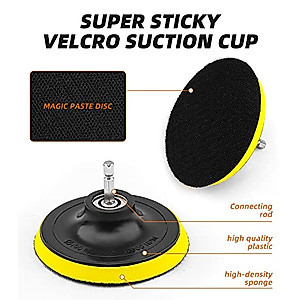 LUCKUT Decal Remover, Adhesive Remover, 13PC Rubber Pin Stripe Removal Tool Kit for Drill for Automotive Car Sticker, Vinyl, Rv, with Polishing Pads, Wool Buffing Pad and Razor Blades