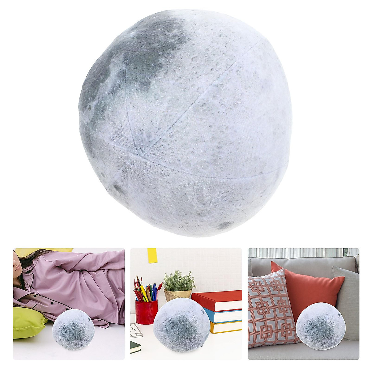 LUOZZY Novelty Planet Throw Pillow Household Moon Cushion Soft Couch Sofa Pillow (17CM)
