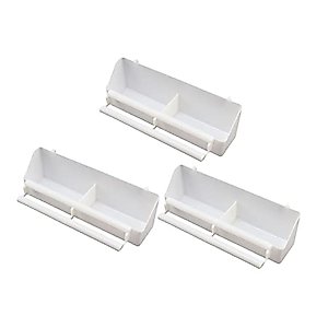 Balacoo 3pcs Cage Fruit Design Holder Girds Parakeet Food Dispenser Trough Double Birdcage Hanging Bird Feeder for Small African Buckle Gray Macaw Cup Parrot White Bowl Canary Water