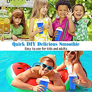 DIY Slushy Maker Cup Double Layers Silica Cup, Smoothie Pinch Ice Cup, Frozen Magic Squeeze Cup, Cooling Maker Cup,Freeze Mug Milkshake Tools,Portable Squeeze Icy Cup (Blue)