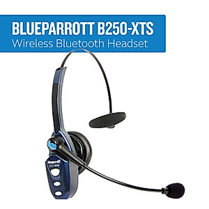 BlueParrott B250-XTS Bluetooth Headset with USB-A Charging, Noise Cancelling Headset, Long Battery Life, Easily Connect to Multiple Devices at Once
