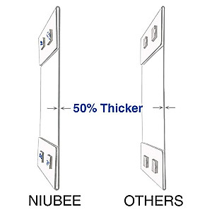 Niubee 8.5x11 inch Wall Mount Acrylic Sign Holder with Double Sided Adhesive Tape for Office, Home, Store, Restaurant-No Drilling (30 Pack)