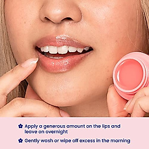 FaceTory Berry Jam Lip Sleeping Mask with Strawberry Fruit Extract and Shea Butter - for Softer Lips, for Dry, Cracked, and Chapped Lips, Moisturizing, Protecting, Nourishing - 10g