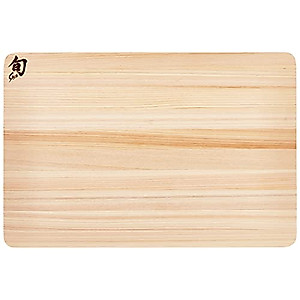 Shun Cutlery Large Hinoki Cutting Board, 17.75" x 11.75" Large Wood Cutting Board, Medium-Soft Wood Preserves Knife Edges & Cutlery Medium Hinoki Cutting Board