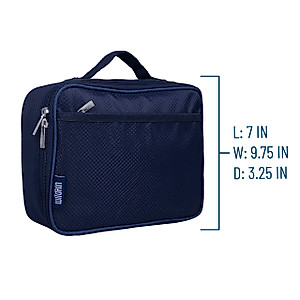 Wildkin Kids Insulated Lunch Box Bag for Boys & Girls, Reusable Kids Lunch Box is Perfect for Early Elementary Daycare School Travel, Ideal for Hot or Cold Snacks & Bento Boxes (Rip-Stop Blue)