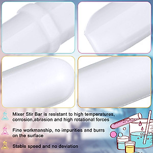Magnetic Stir Bar White Stir Rod Magnetic Stir Plate with Ring Shape Magnet Stirrer Mixer Stirring Bar for Laboratory (16 Pieces,35 mm/ 1.38 Inch)