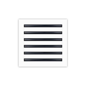 BUILDMART - 12x12 Modern AC Vent Cover - Decorative White Air Vent - Standard Linear Slot Diffuser - Register Grille for Ceiling, Walls & Floors - Texas Buildmart