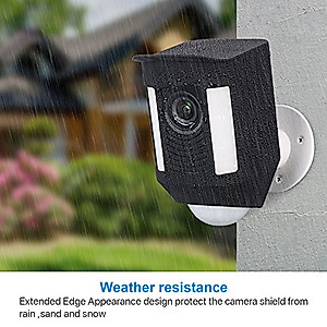 Cover for Ring Spotlight Camera Silicone Skin Outdoor Cover Case Weather Resistant Rainproof Sunproof Protection - Compatible with Ring Spotlight Cam Battery Security Camera by Frienda (Black)