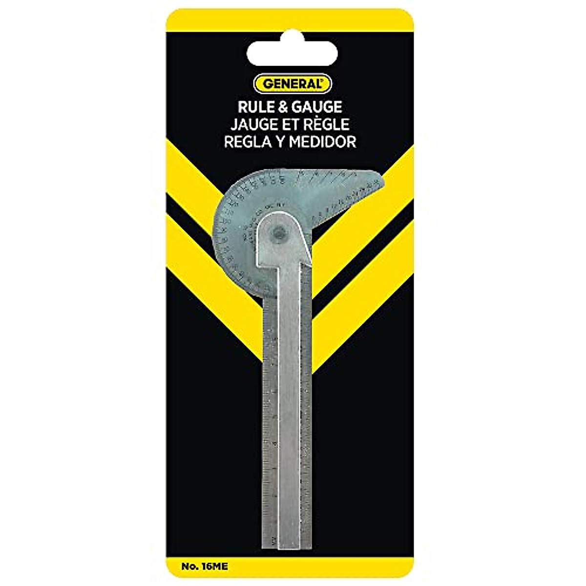 General Tools Pocket-Sized 6-In-1 Multi Use Ruler and Gauge #16ME with 4-Inch Ruler and Etched Graduations in 64ths of an Inch and Millimeters
