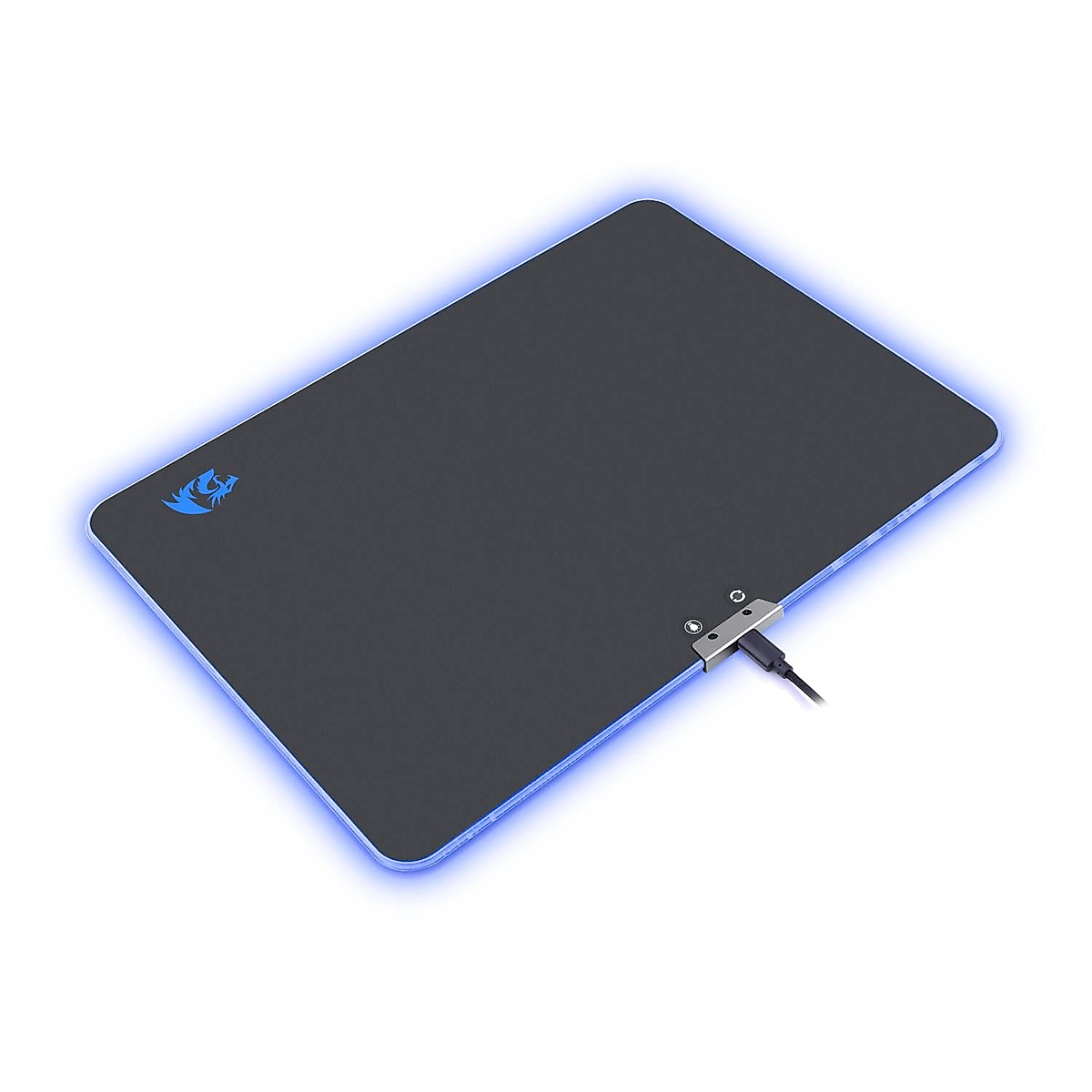 Redragon P010 Gaming Mouse Pad, RGB LED Lighting Effects, Wired, Hard Non-Slip Rubber Low Friction Surface Mouse Mat for MMO Computer Windows PC Gamers (13.8 x 9.8 Inch)