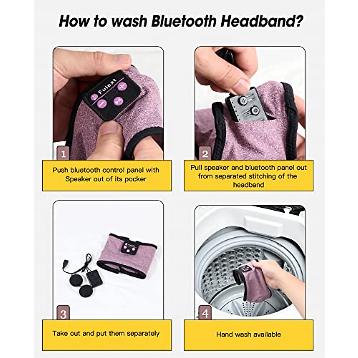 Perytong Sleep Headphones Bluetooth Headband Sleeping Headphones Bluetooth Sports Headband Built-in Thin Speakers | Comfortable for Slipping Running Yoga Side Sleepers Travel | Gift for Women Wen