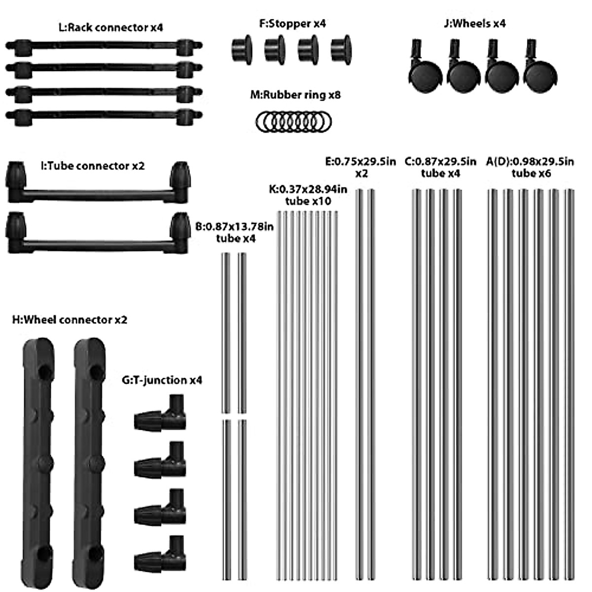 Moclever Garment Rack With Shelves, Clothing Rack With Wheels Extendable Double Rod Clothing Rack For Hanging Clothes, Rolling Clothes Organizer On Lockable Wheels Mobile Hold Up To 77lbs