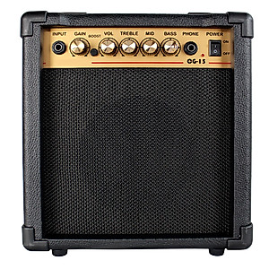 Stedman Pro Beginner Series Bass Guitar Bundle with 15-Watt Amp, Gig Bag, Instrument Cable, Strap, Picks, and Polishing Cloth - Sunburst