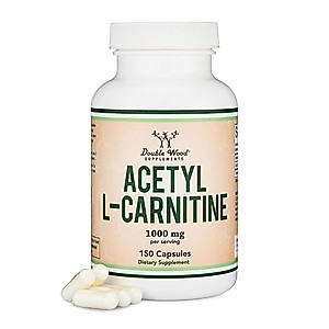 Acetyl L-Carnitine 1,000mg Per Serving, 150 Capsules (ALCAR for Brain Function Support, Memory, Attention, and Stamina) Acetyl L Carnitine That is Third Party Tested by Double Wood