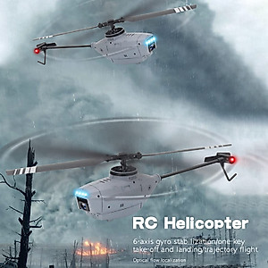 GoolRC C127 RC Helicopter with 720P Camera, 4 Channel Remote Control Helicopter, 2.4GHz RC Aircraft with 6-Axis Gyro, Optical Flow Positioning, One Key Take Off/Landing for Kids and Adults