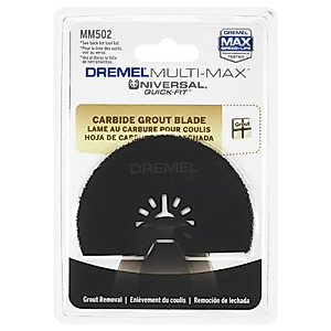 Dremel MM502 1/16-Inch Grout Removal Oscillating Multi-Tool Blade, (1-Pack) -Universal Quick- Fit Interface Fits Bosch, Makita, Milwaukee, and Rockwell