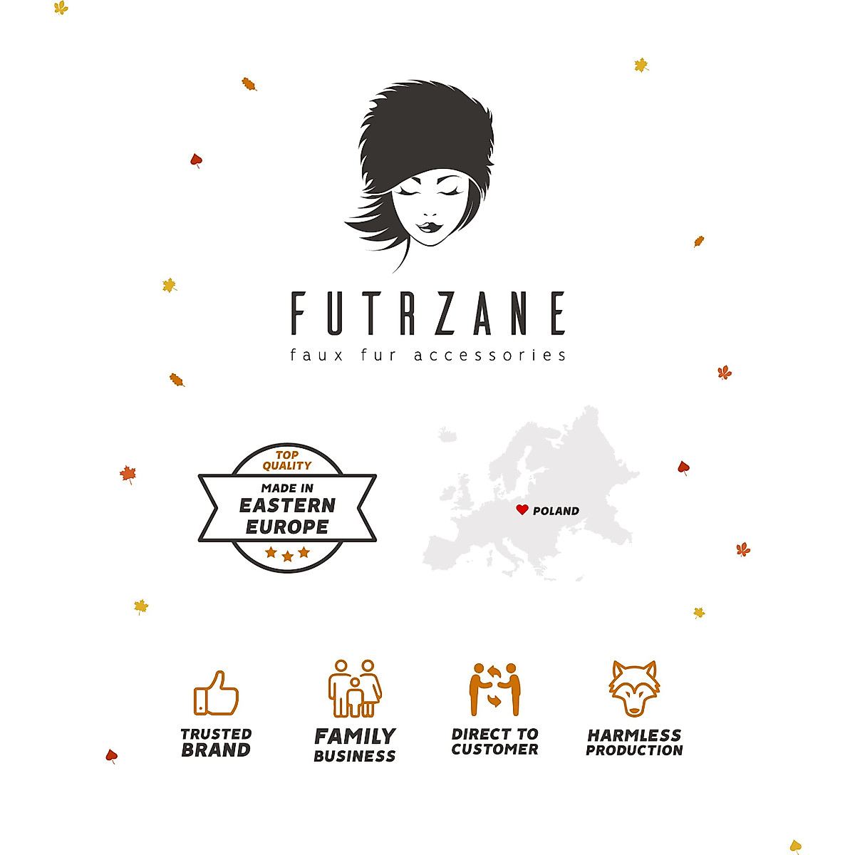 Futrzane Classic Cossack Hat - Faux Fur Hats for Women - Warm Furry Russian Hat (M, Black Classic)