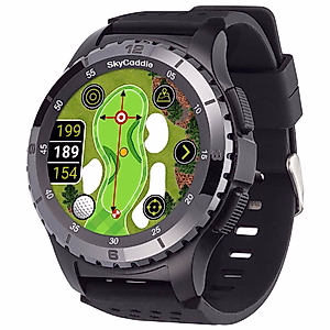 SkyCaddie LX5C Golf GPS Watch with Ceramic Bezel, Black