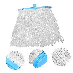 SEWOART Replaceable Mop Head Mop Replacement Mop Refill Wet Industrial Mop Heads Dust Mop Heads Mop Heads Water Absorption Mop Cleaning Mop Wet Mop Looped End Vintage Mop Cotton