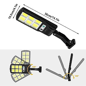 Dollcora Solar Lights Outdoor Motion Sensor, 6000 Lumens 120 LED 3 Modes Waterproof Security Solar Street Flood Lighs Wall Lamp for Garden Door Yard Pathway Porch Patio (2-Pack)