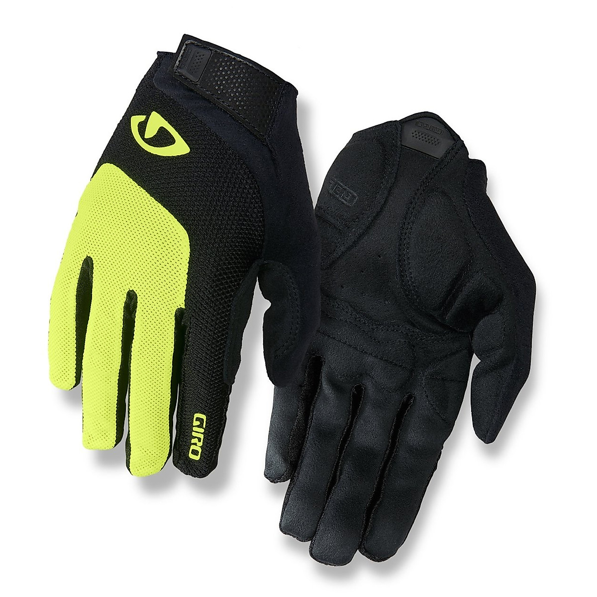 Giro Bravo Gel LF Mens Road Cycling Gloves - Highlight Yellow (2023), Medium
