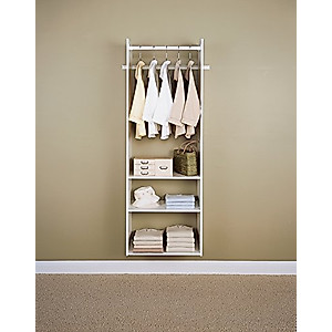 Easy Track Hanging Tower Kit Closet Storage, 72 inch, White