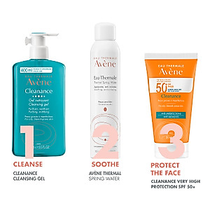 Avene Cleanance Cleansing Gel Soap Free Cleanser for Acne Prone, Oily, Face & Body, 13.5 Oz