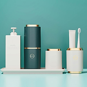 Crystalberry Travel Toothbrush Case Holder, Multifunctional Travel Cup Toothbrush Case and Carrier, Portable Travel Toothbrush Storage Box for Home Bathroom School Travel Business Trip Camping