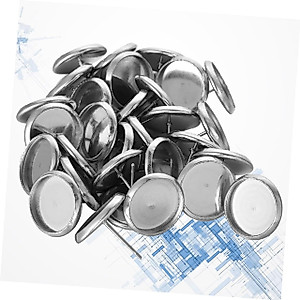 Anneome 80pcs Ear Stud Bezel Post Back Earrings Blank Safety Pin Earrings Stud Earring Posts Earring Bezel Setting Stud Earring Backs Flat Earring Post DIY Earring Base Not Baffle