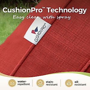 MIXPATIO Swivel Patio Chairs Set of 2, High Back Outdoor Swivel Patio Metal Chairs with 5.75" Thick Cushions for Bistro Balcony Porch Deck and Yard, Red