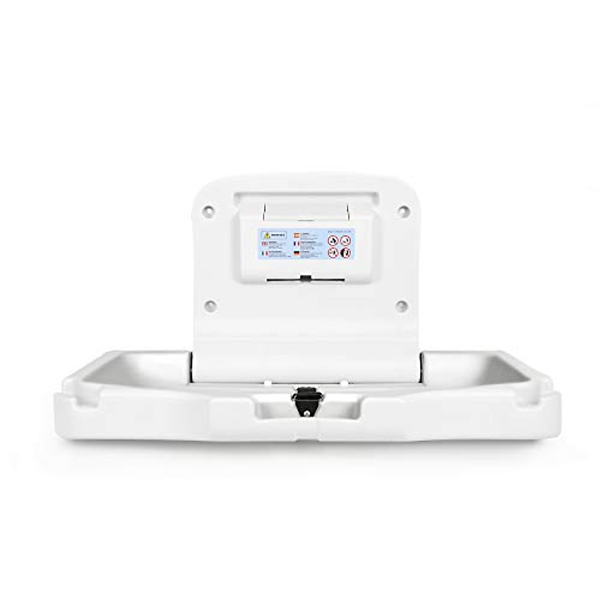 TCBunny Wall-Mounted Baby Changing Station Horizontal Diaper Changing Table with Safety Straps White