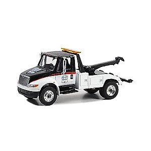 International Durastar 4400 Tow Truck Black and White NTT IndyCar Series (2023) "Hobby Exclusive Series 1/64 Diecast Model Car by Greenlight 30439