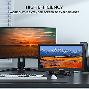 Wstirhy 13.3 inch Small BNC Monitor, 1366x768 Resolution, Small Monitor with Remote Control, HDMI VGA AV BNC USB, Mini Monitorfor Fire Stick, Computer, Raspberry Pi, Kitchen Monitor, Built-in Speaker