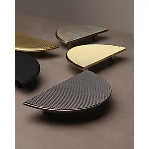 Drawer pulls Handle Antique Brass 3-3/4 inch (96 mm)-Hole, Half Circle knob Cabinet Drawers Dressers Doors