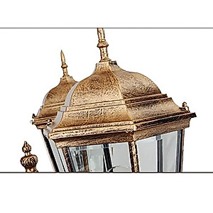 MODEBHD 3 Heads Courtyard Street Light Outdoor Waterproof European Post Lamp Retro Road Light Outdoor Led Landscape High Pole Villa Garden Hanging Lantern (Size : 1.85m)