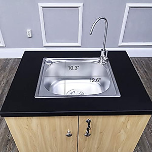 FixtureDisplays Portable Sink Self Contained Hand Wash Station Mobile Sink Water Fountain Portable Sink Water Supply w/Pump 110V Power Caulk All Places to Water Proof 10122-NPF