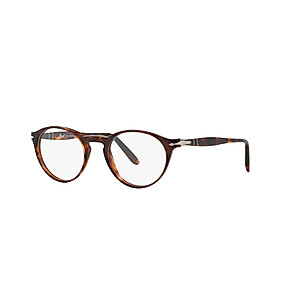 Persol PO3092V Round Prescription Eyewear Frames, Havana/Demo Lens, 48 mm