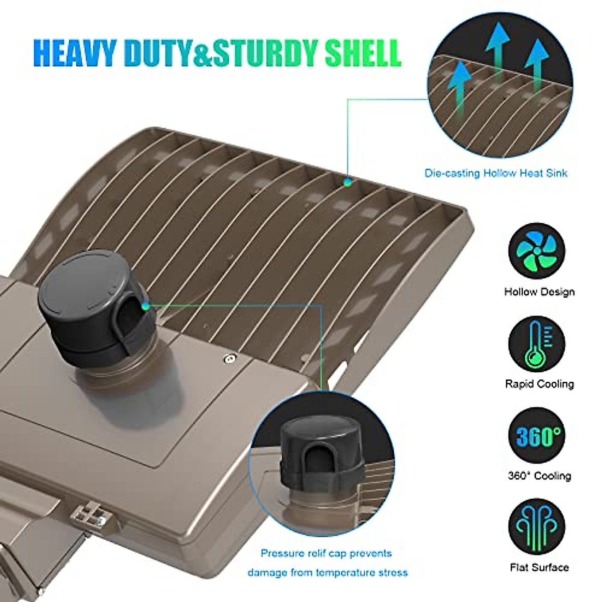 150W LED Parking Lot Area Lights with Photocell 21000LM 650W MH Equiv UL DLC lP65 5000K Dusk to Dawn Street Light Outdoor LED Shoebox Pole Light for Back Yard Roadway Tennis Court Fixture Slip Fitter