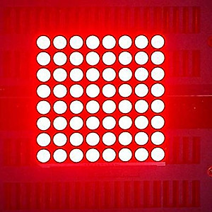 Treedix 64 LED Dot Matrix Display Compatible with Arduino MAX7219 LED Dot Matrix Module, RED (10pcs)
