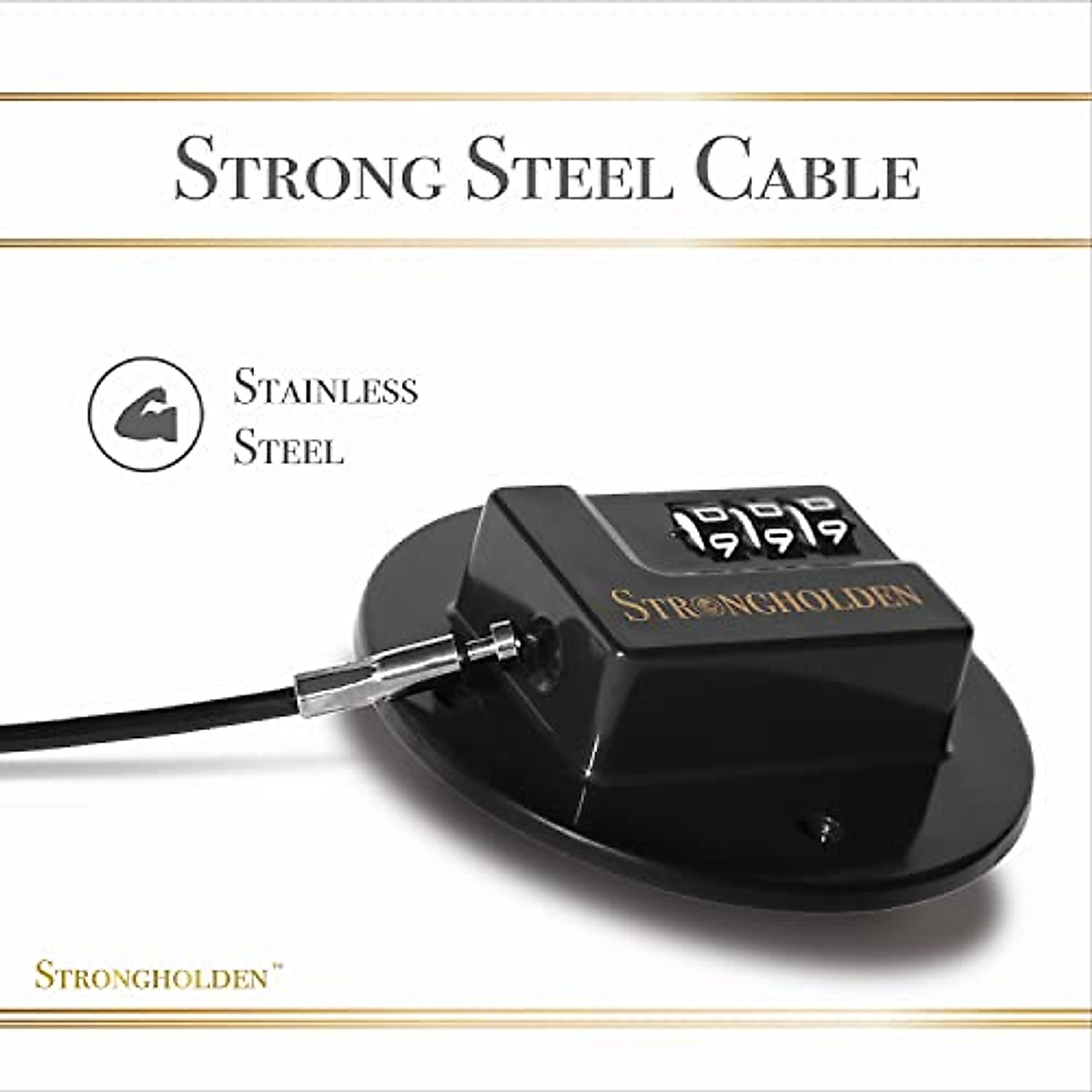 Refrigerator Lock Combination, Fridge Lock Combo - Take Care of Your Family with Strongholden - No Keys Needed - Just Stick It (Black & Round, 2pcs)