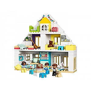 LEGO DUPLO Town Modular Playhouse 10929 Dollhouse with Furniture and a Family, Great Educational Toy for Toddlers (130 Pieces), Multicolor