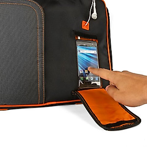 Orange Trim Laptop Bag for HP 15.6, Pavilion x360, Envy x360, Spectre x360, ChromeBook, Stream, Omen 14" to 15.6 inch