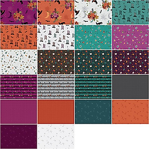 Jennifer Long Little Witch Rolie Polie 40 2.5-inch Strips Jelly Roll Riley Blake Designs RP-14560-40, Assorted